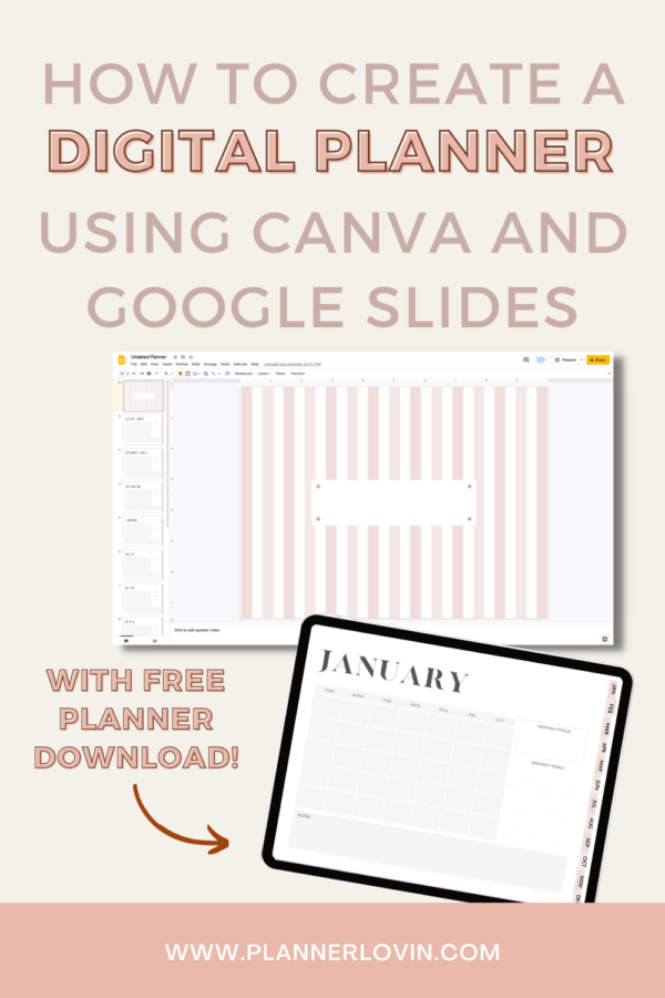 How to make a digital planner | Canva and Google Slides tutorial