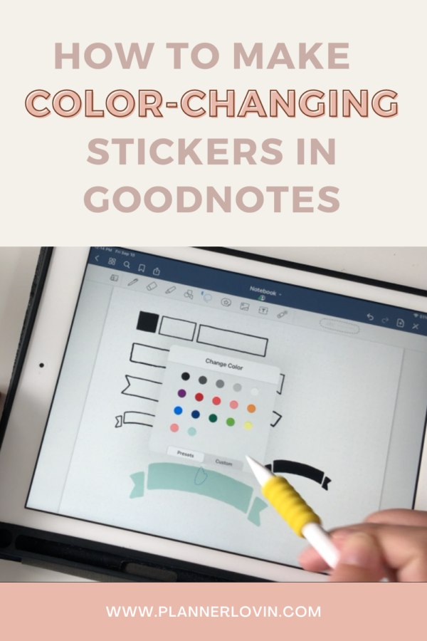 🏷 How to make EDITABLE/ COLOR CHANGING stickers in Goodnotes | 📚Digital ...
