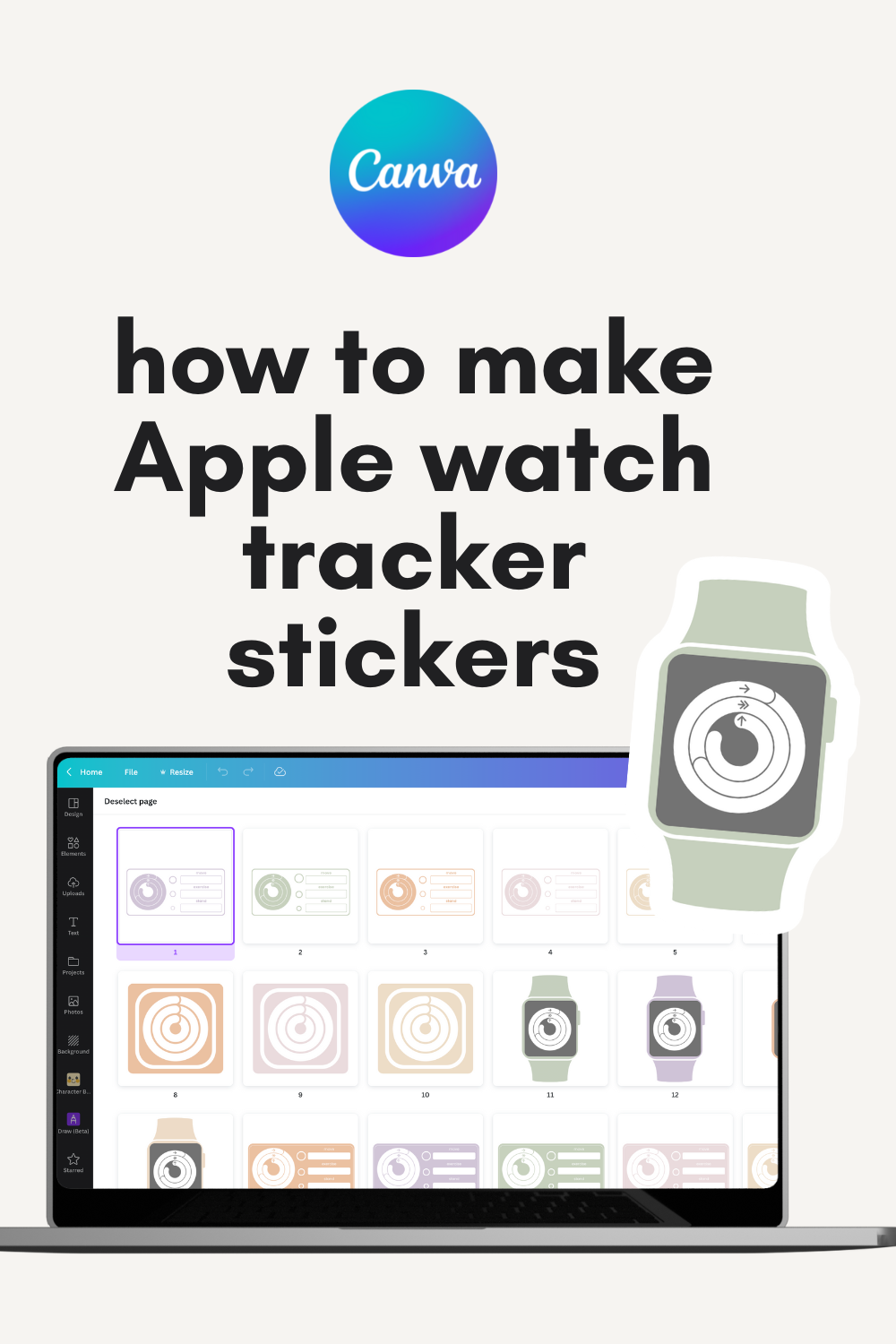 How To Make An Apple Watch Tracker Sticker