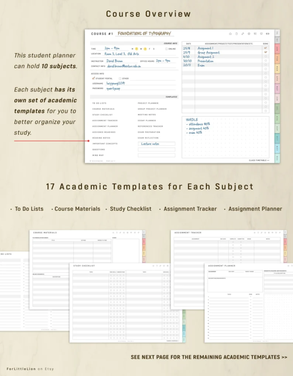 Organize Your Academic Life with the Best Digital Planners for Students