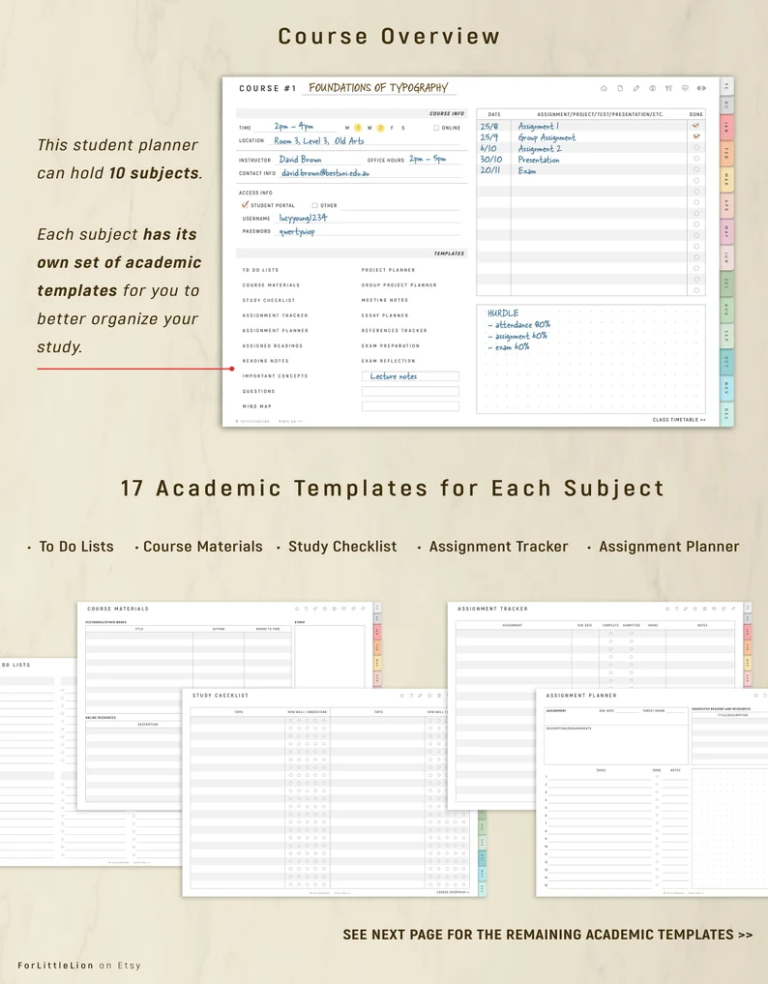 Organize Your Academic Life with the Best Digital Planners for Students