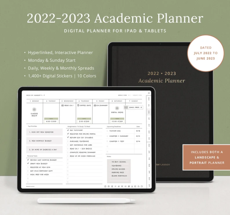 Organize Your Academic Life with the Best Digital Planners for Students