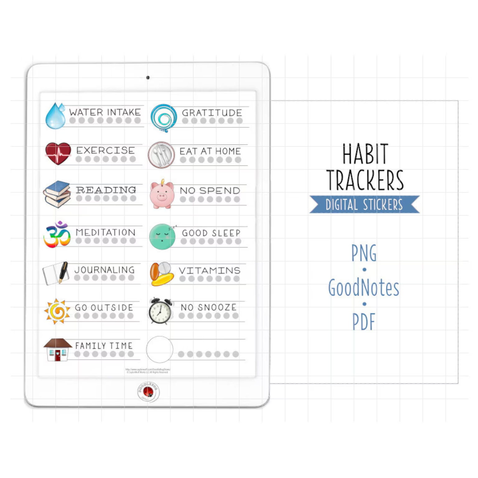 The Best Habit Tracker Stickers for Your Digital Planner