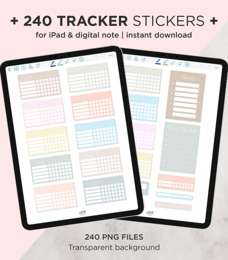 The Best Habit Tracker Stickers for Your Digital Planner